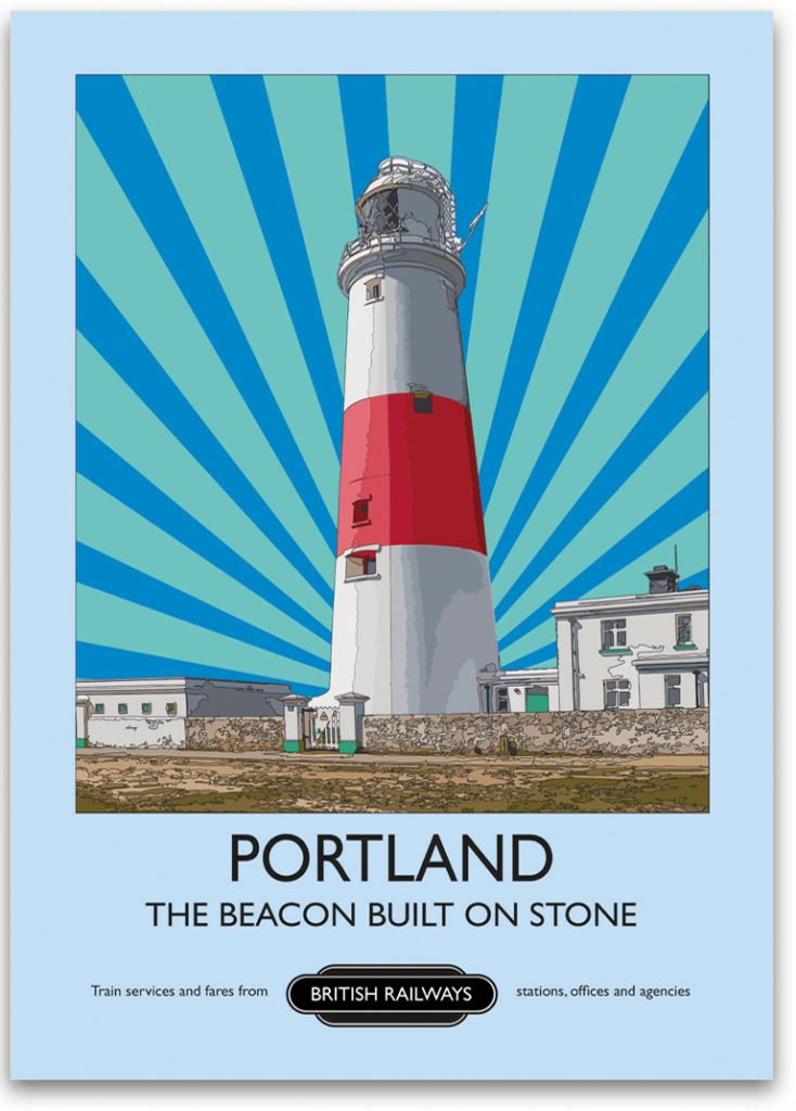 A pack of 12 retro British Railways Dorset postcards – West Bay Pictures