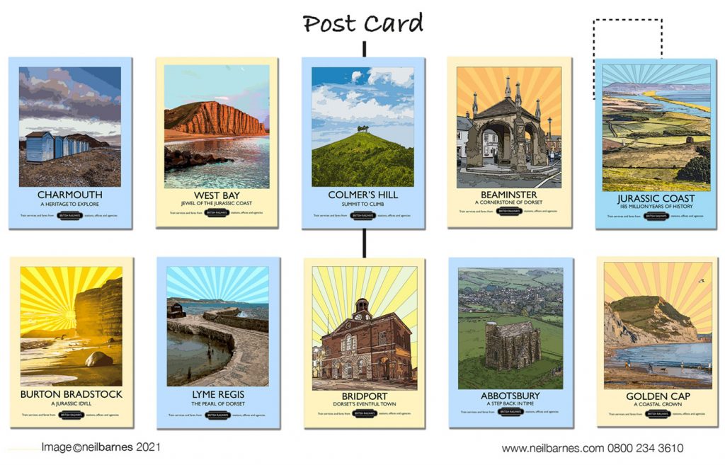 All 22 postcards in the collection special pack – West Bay Pictures